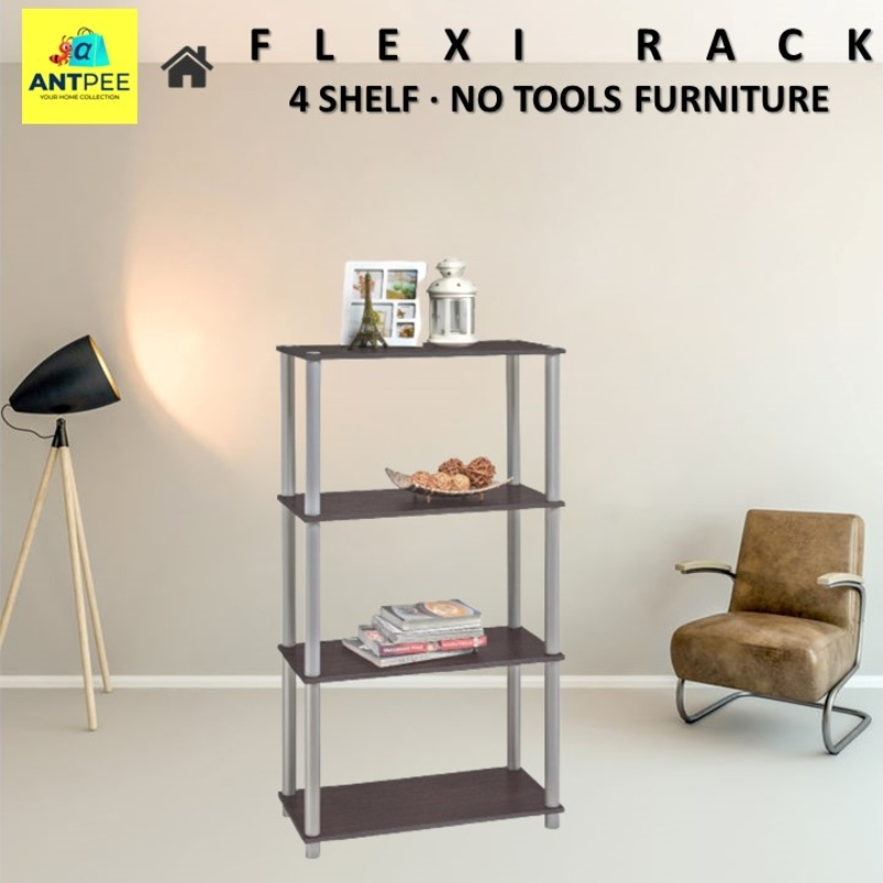 ANTPEE 4 Tier Shelf Flexi Rack Multipurpose Stand / Kitchen Rack ...