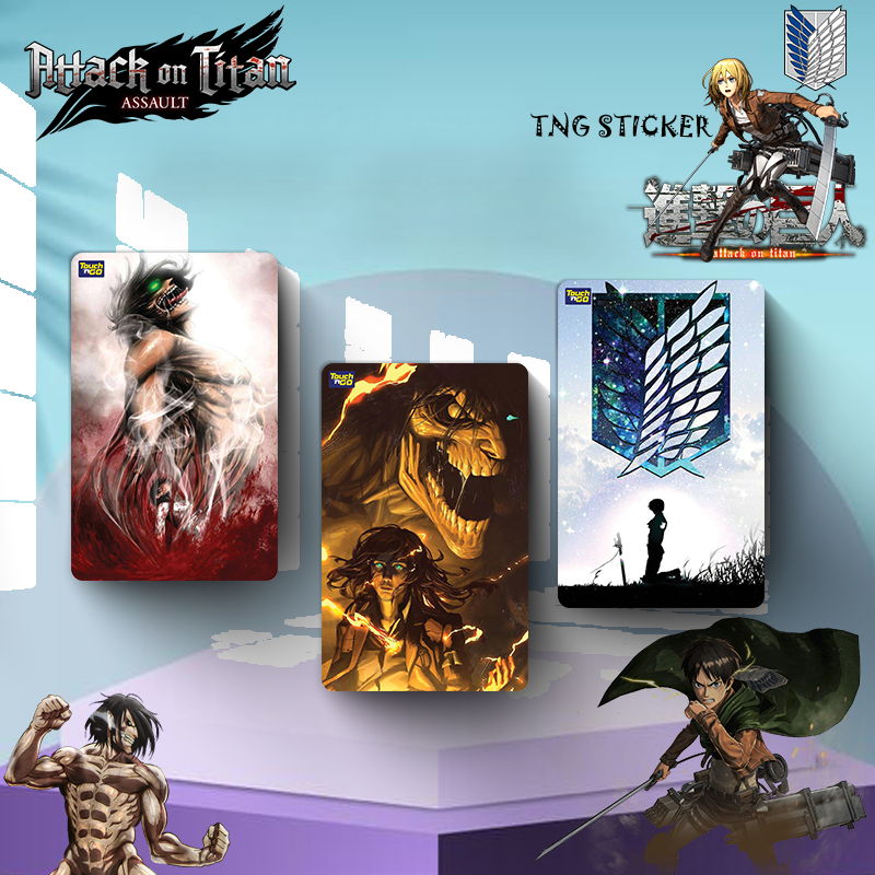 Attack on Titan TNG Sticker - Tng Touch N Go/Bank Card Sticker Cover ...