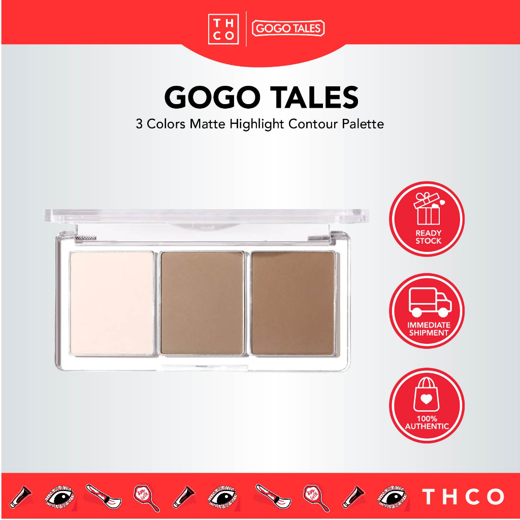 GOGO TALES 3 Colours Matte Highlight Contour Palette Gogotales ...
