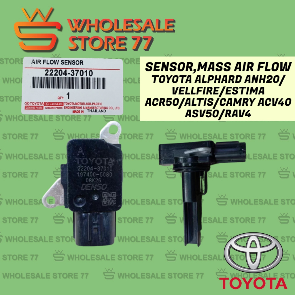 WARRANTY TOYOTA ALPHARD VELLFIRE ESTIMA ALTIS CAMRY 22204-37010 AIR ...