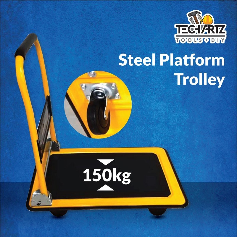 Golden Bull Steel Platform Trolley 150kg Hand Truck / 4 Wheel Trolley ...