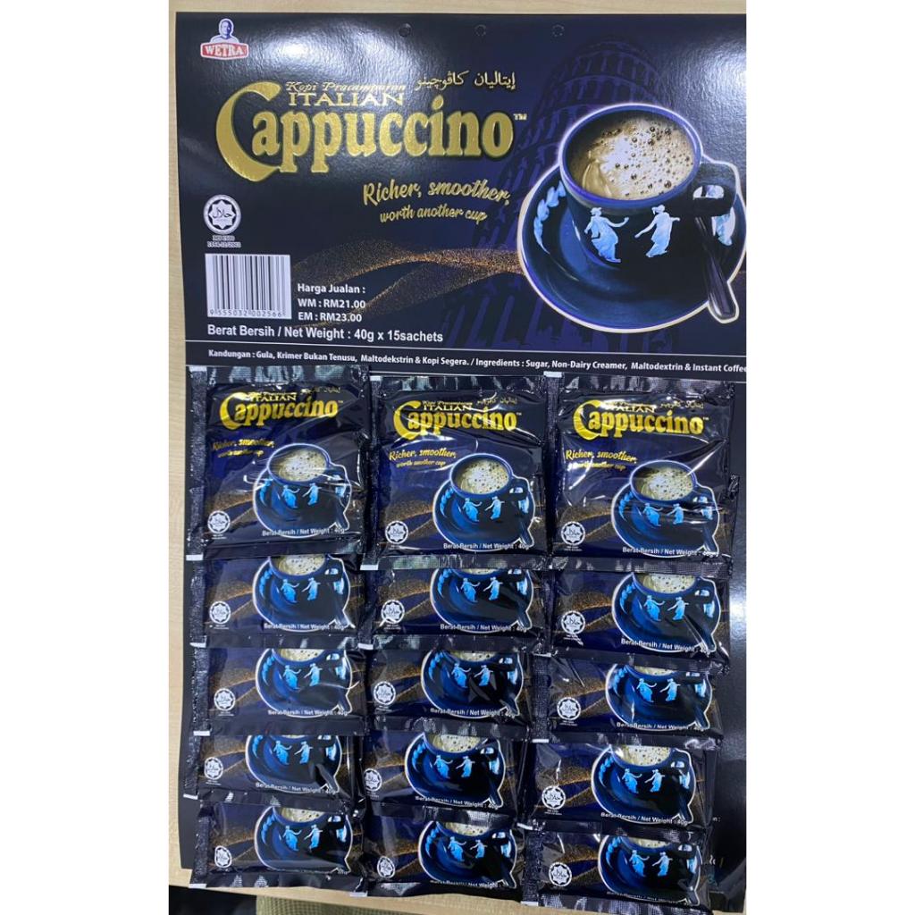 New Packing Wetra Kopi Pracampuran Italian Cappucino (40g x15s ...