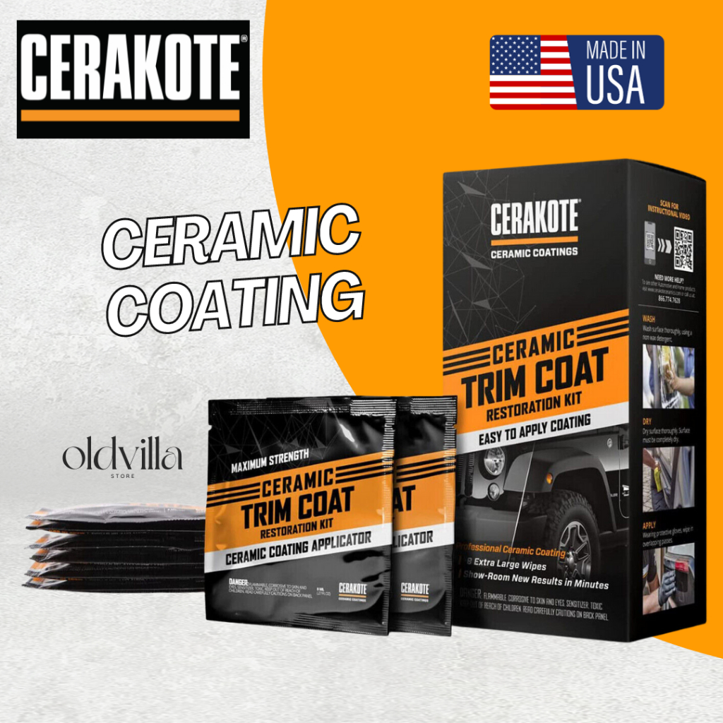Cerakote Ceramic Trim Coat Plastic Bumper Restoration Kit XL-Wipes ...