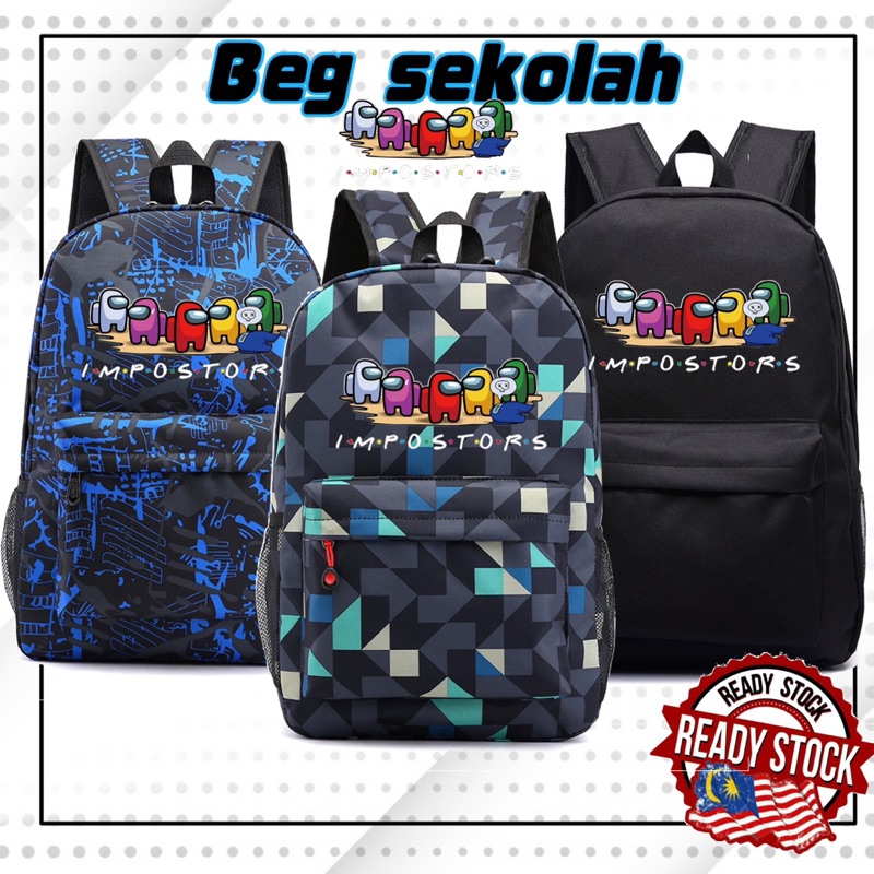 Among Us kids school beg / bag sekolah rendah | Shopee Singapore