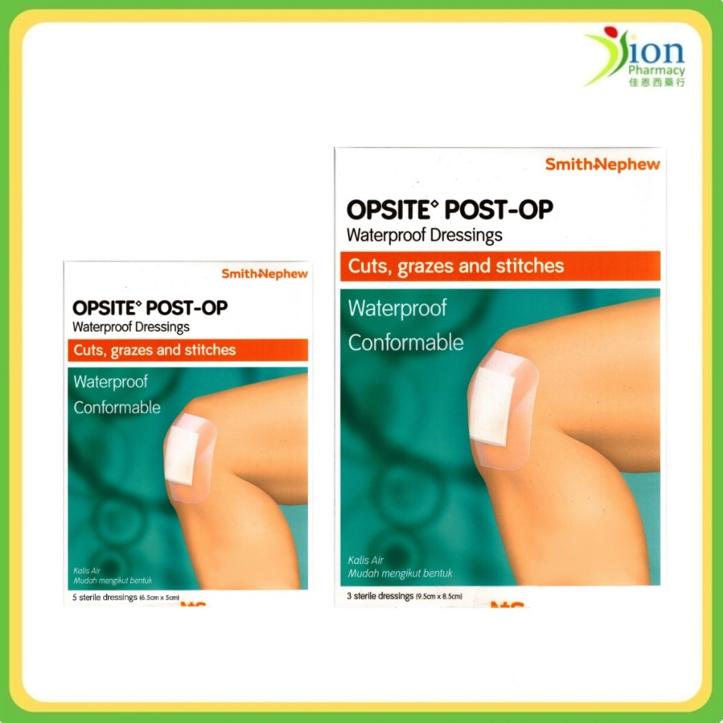 SMITH & NEPHEW OPSITE POST-OP (CLEAR ADHESIVE WATERPROOF DRESSING ...