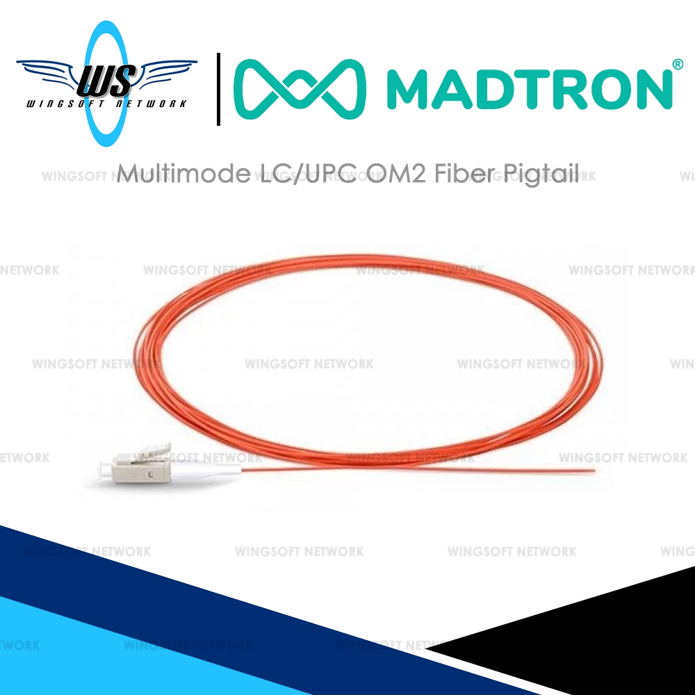 MADTRON Fiber Optic Pigtail Multimode OM2 LC/UPC 50/125um 0.9mm (1 ...