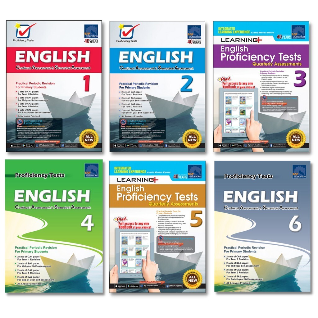 LEARNING+ English Proficiency Tests Quarterly Assessments Book 1-6 ...