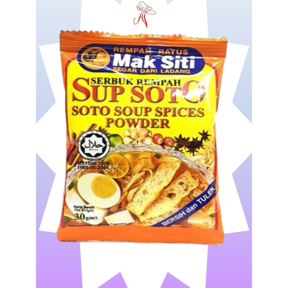 Mak Siti Serbuk Rempah Sup Soto 30G | Shopee Singapore