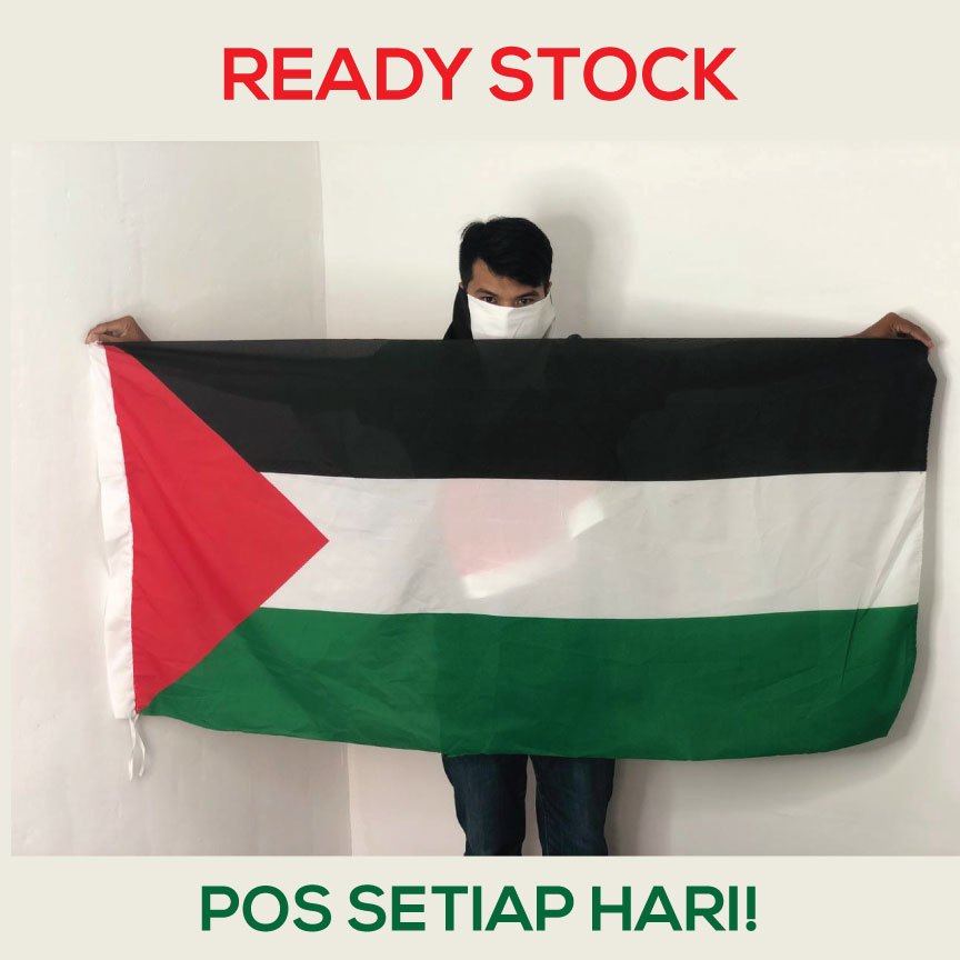Bendera Palestin, Mafla Palestin & Head Band , Palestine Flag (BEBASKAN ...