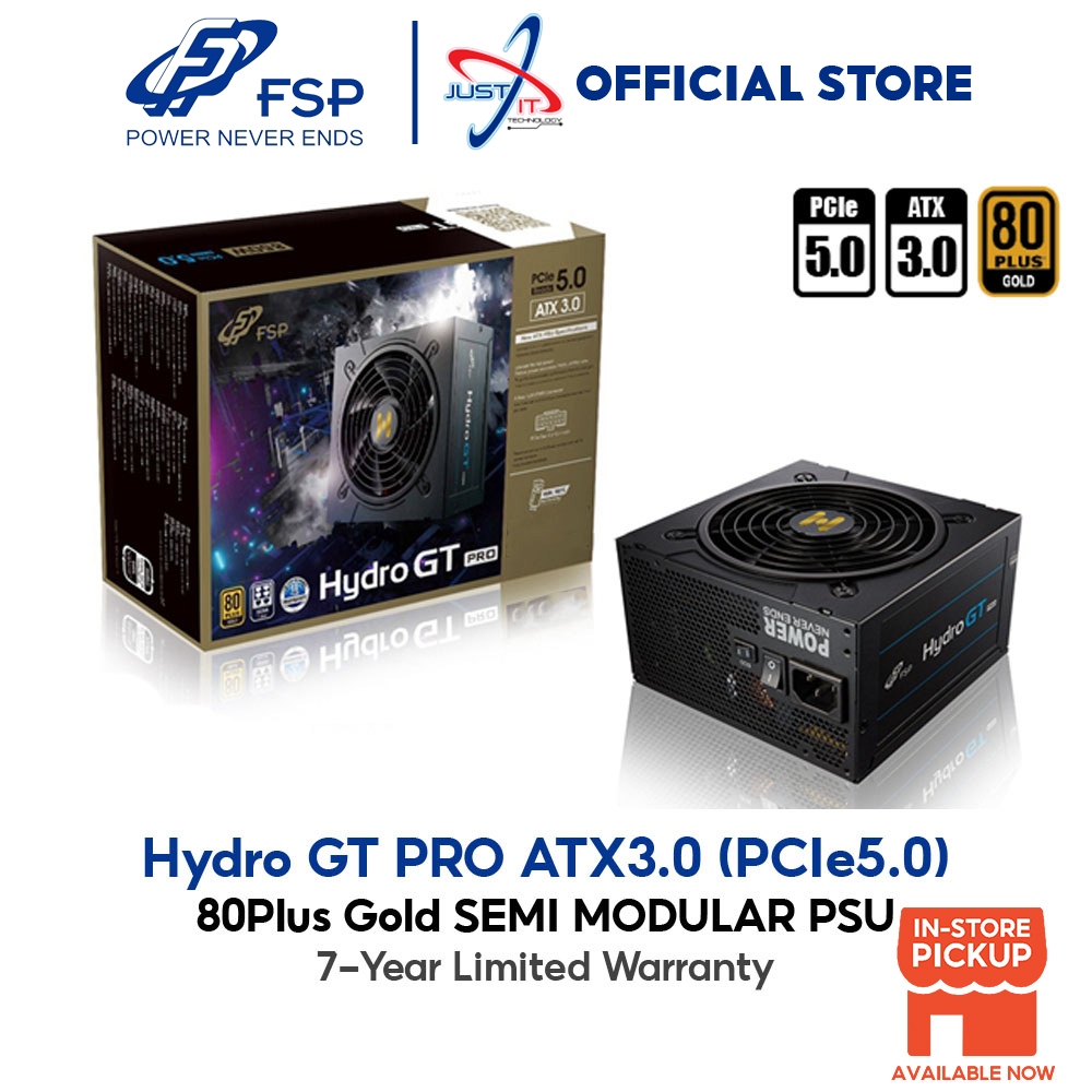 FSP HYDRO GT PRO 850W / 1000W 80 PLUS GOLD SEMI MODULAR ATX3.0 PCIE5.0 ...
