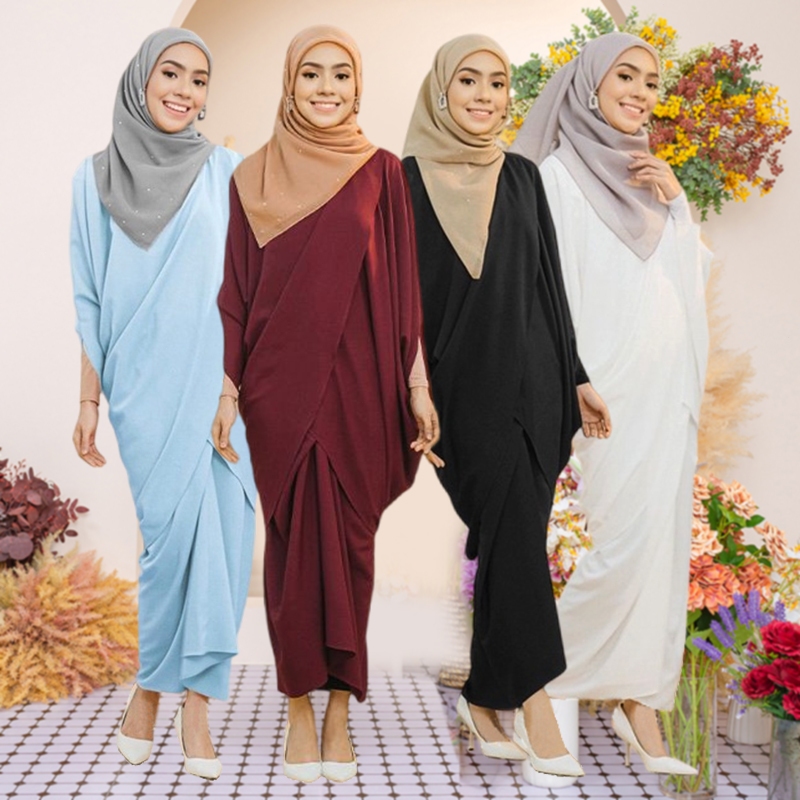 Rhea Kaftan Muslimah Kaftan Kain Pario BF Wudhu Nursing Friendly Plus ...