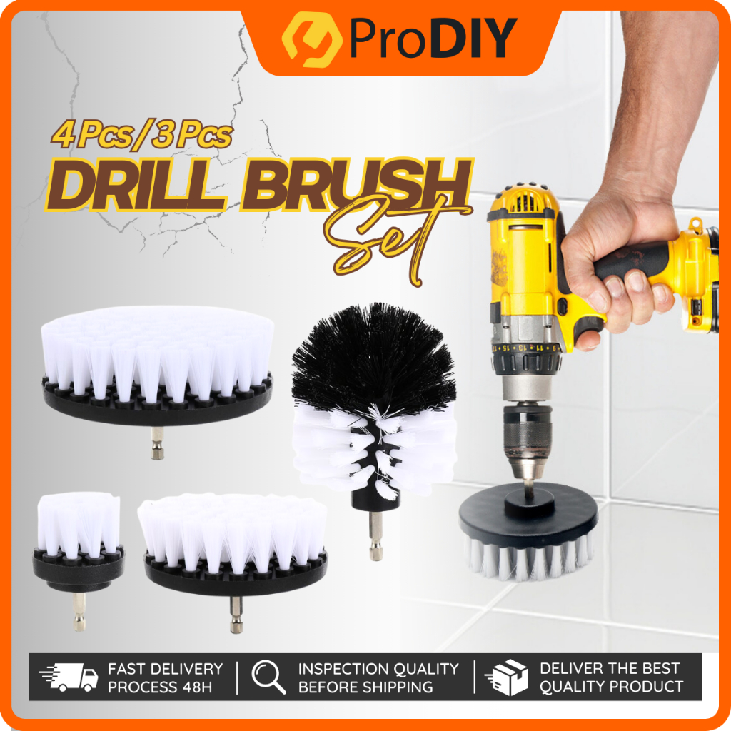 3 / 4pcs Electric Drill Brush Set Hand Held Brusher Cleaning Household ...