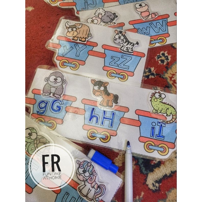 [Hardcopy] Alphabet Animal A-Z Choo Choo Train, color-printed ...