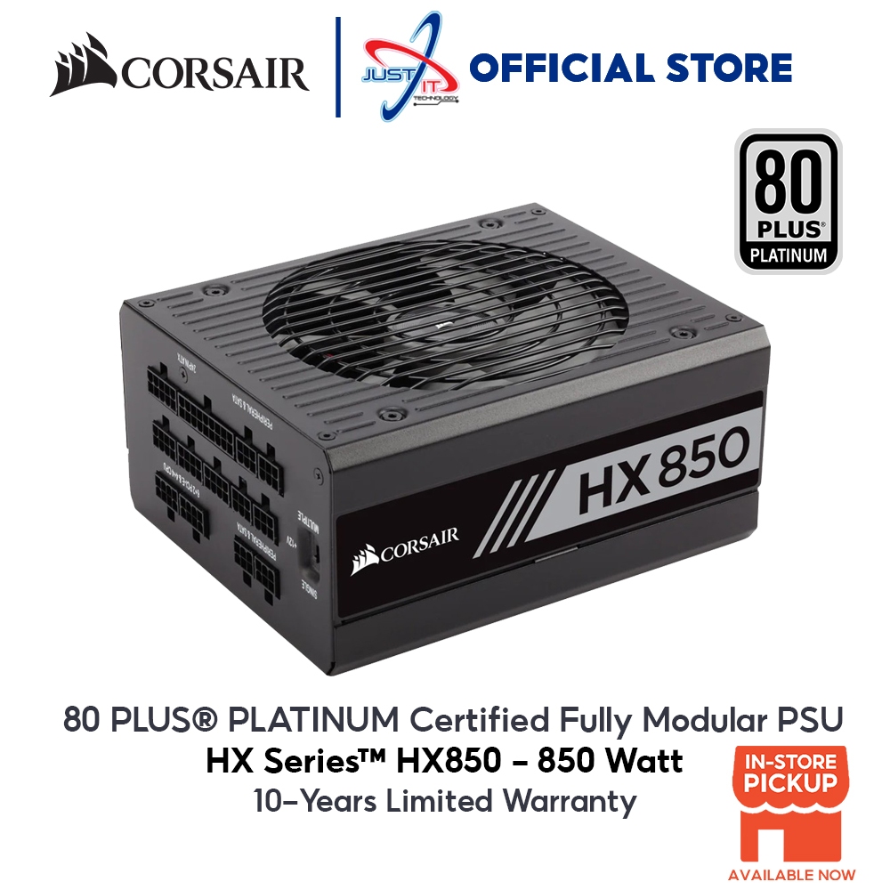 Corsair HX SEIRES HX850 850W 80 PLUS Platinum Fully Modular Power ...