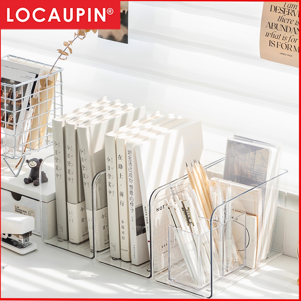 Locaupin Shelf Small Bookcase, Desktop Book Organizers and Mini ...