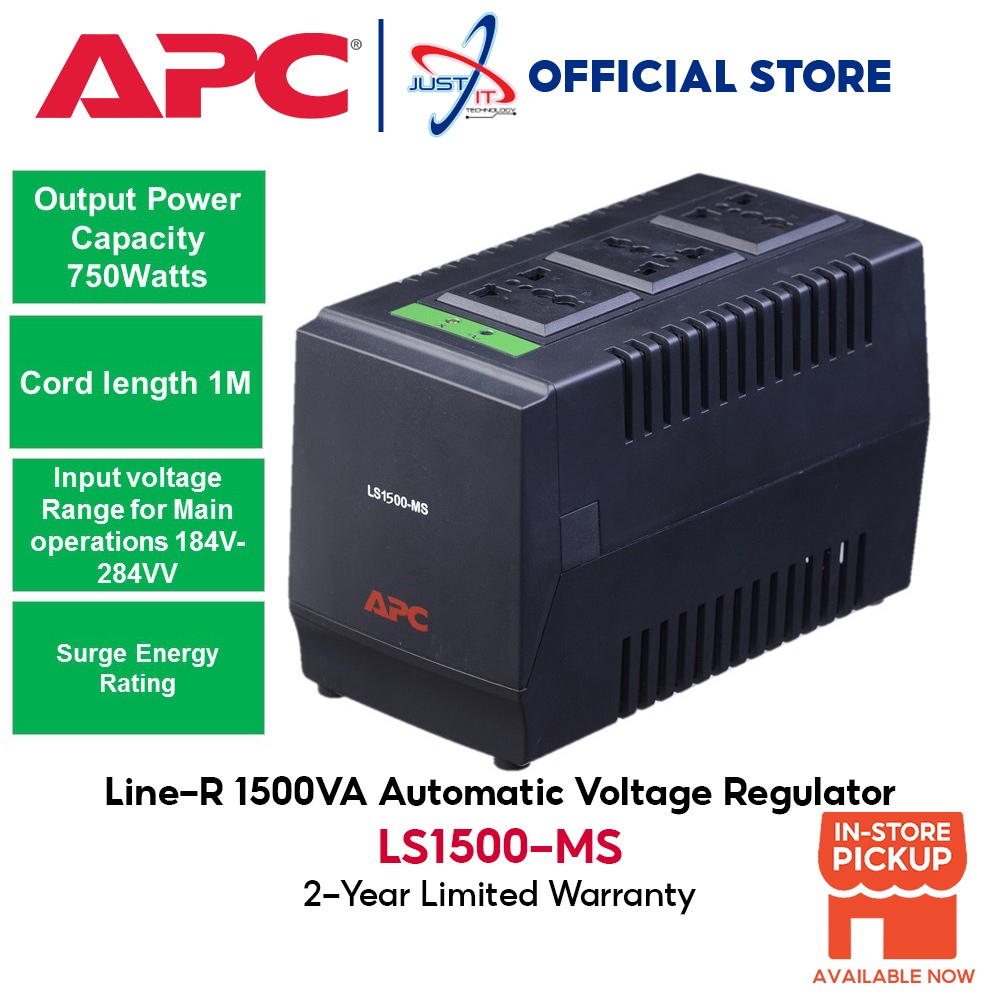 APC Line-R Automatic Voltage Regulator UPS (230V/240V) LS1000-MS 1000VA ...
