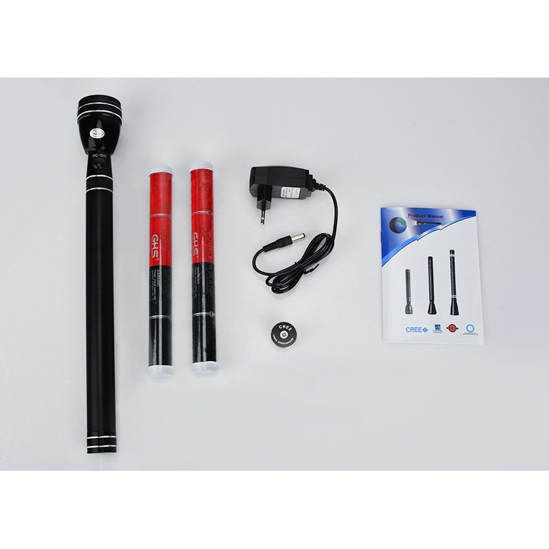 LONG RANGE TACTICAL LED FLASH TORCH Rechargeable Bright 5SC DC-100 ...