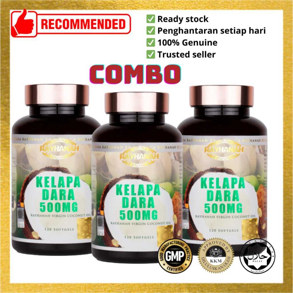 RAYHANAH Kelapa Dara Clearance Softgels (Rayhanah Virgin Coconut Oil ...