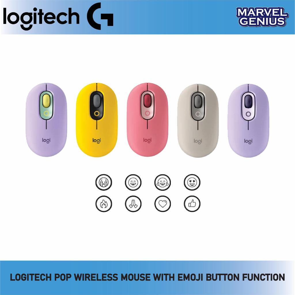 Logitech POP Mouse Wireless Customisable Emojis SilentTouch Technology ...