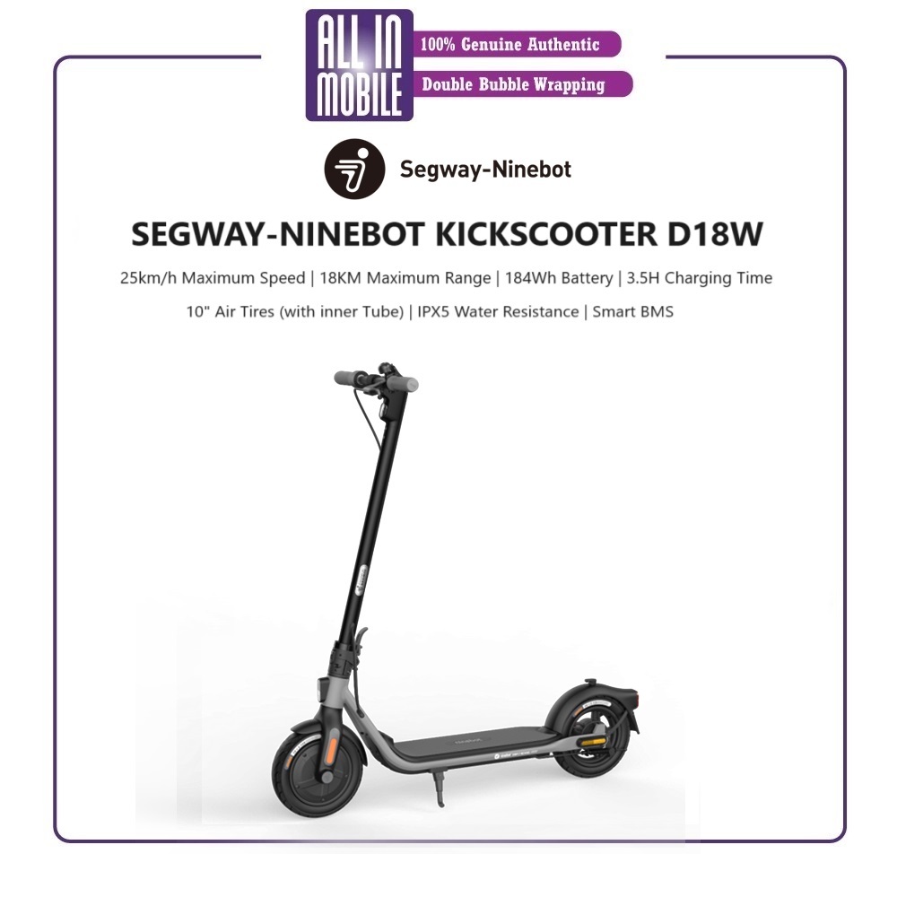 Segway-Ninebot KickScooter D18W - Official 1 Year Warranty | Shopee ...