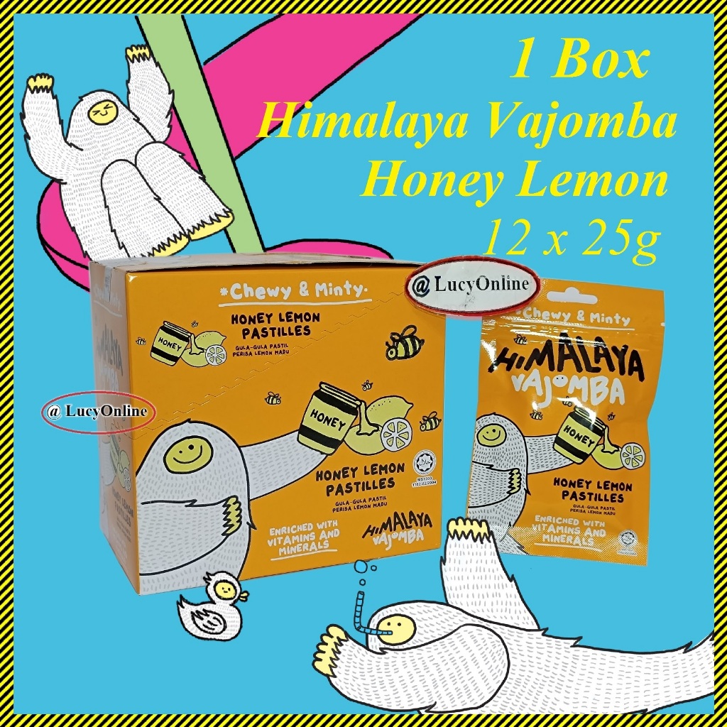 Himalaya Vajomba Pastilles – Honey Lemon 1 Box (12 pkt x 25g /box ...