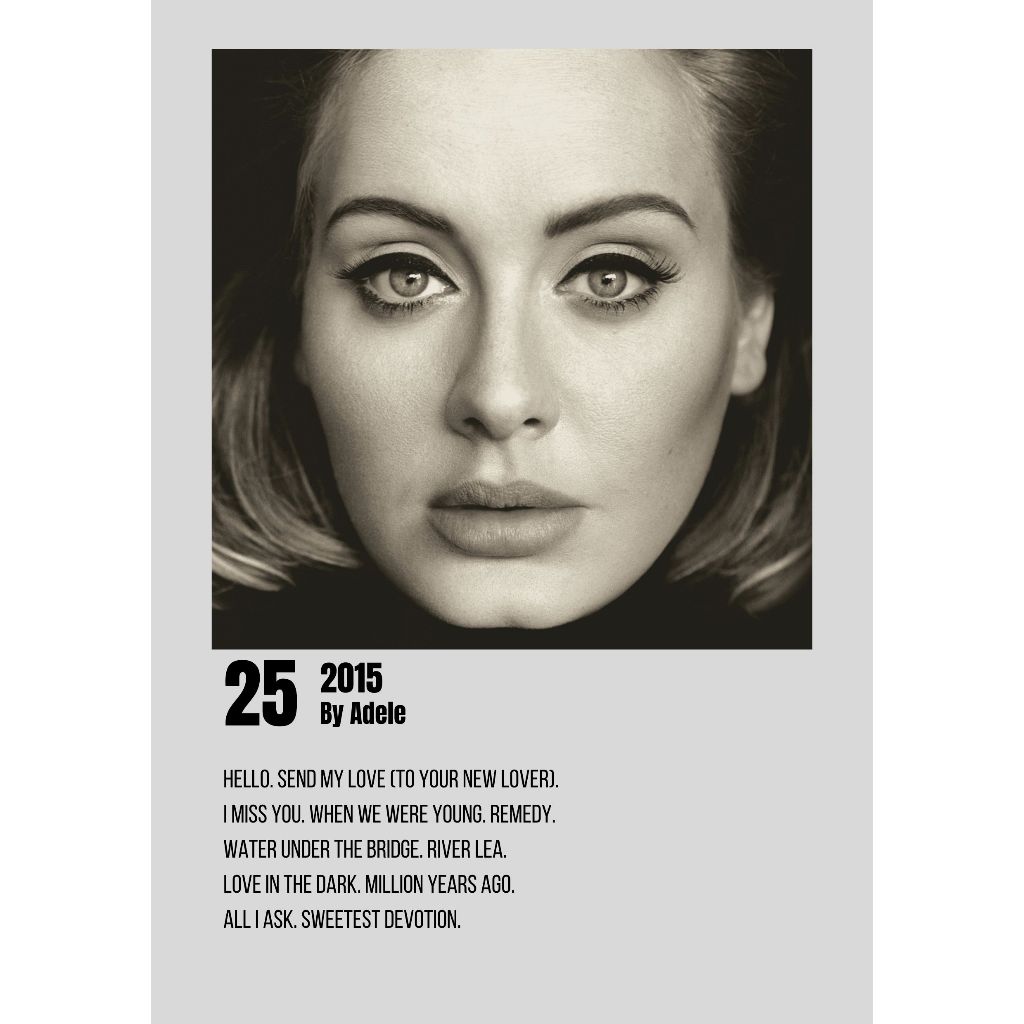 Album Cover Poster 25 by Adele | Shopee Singapore