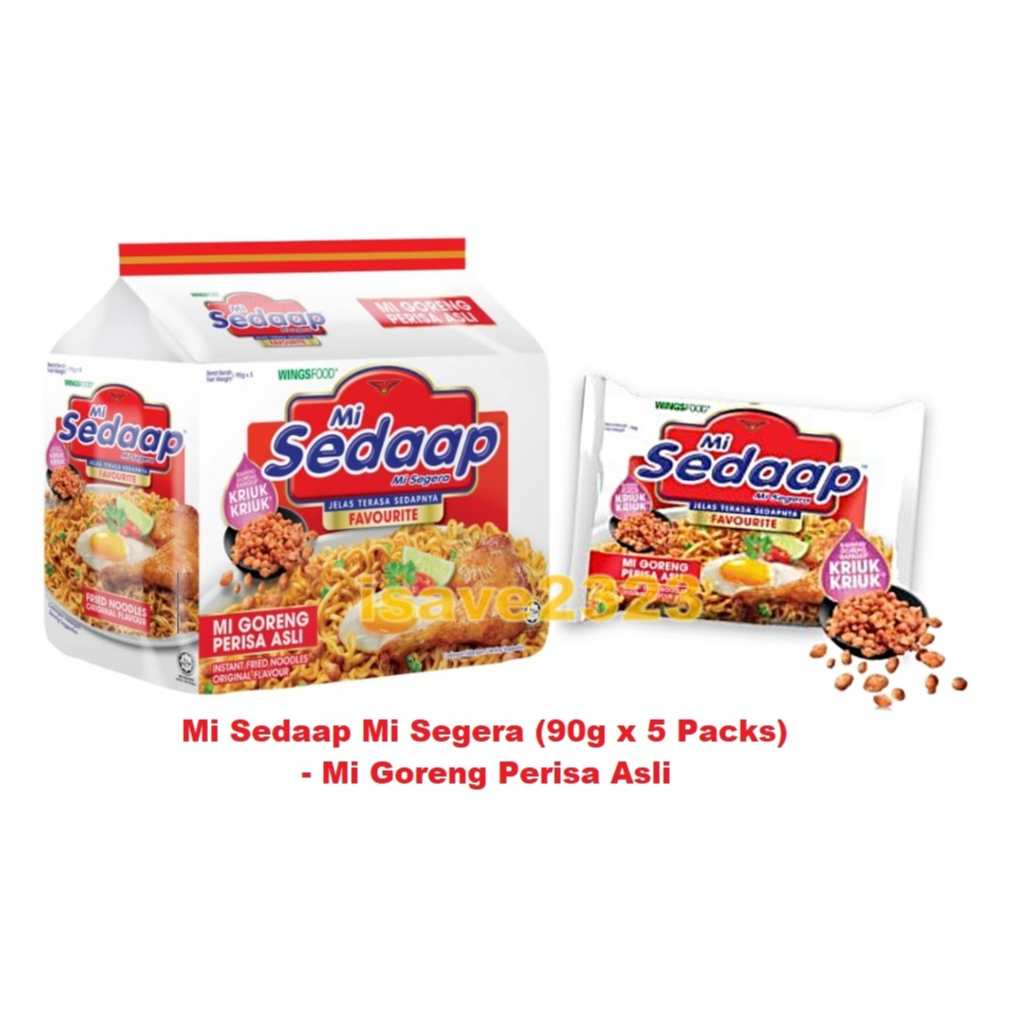 [HALAL] Mie Sedaap Instant Noodles (90g x 5 Packs) - Flavored Fried ...