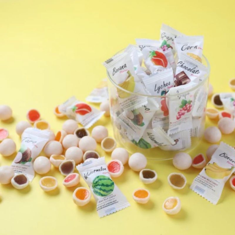 My Chewy Ball Mix Fruit Viral Candy Halal 20pcs 60pcs 100pcs | Shopee ...