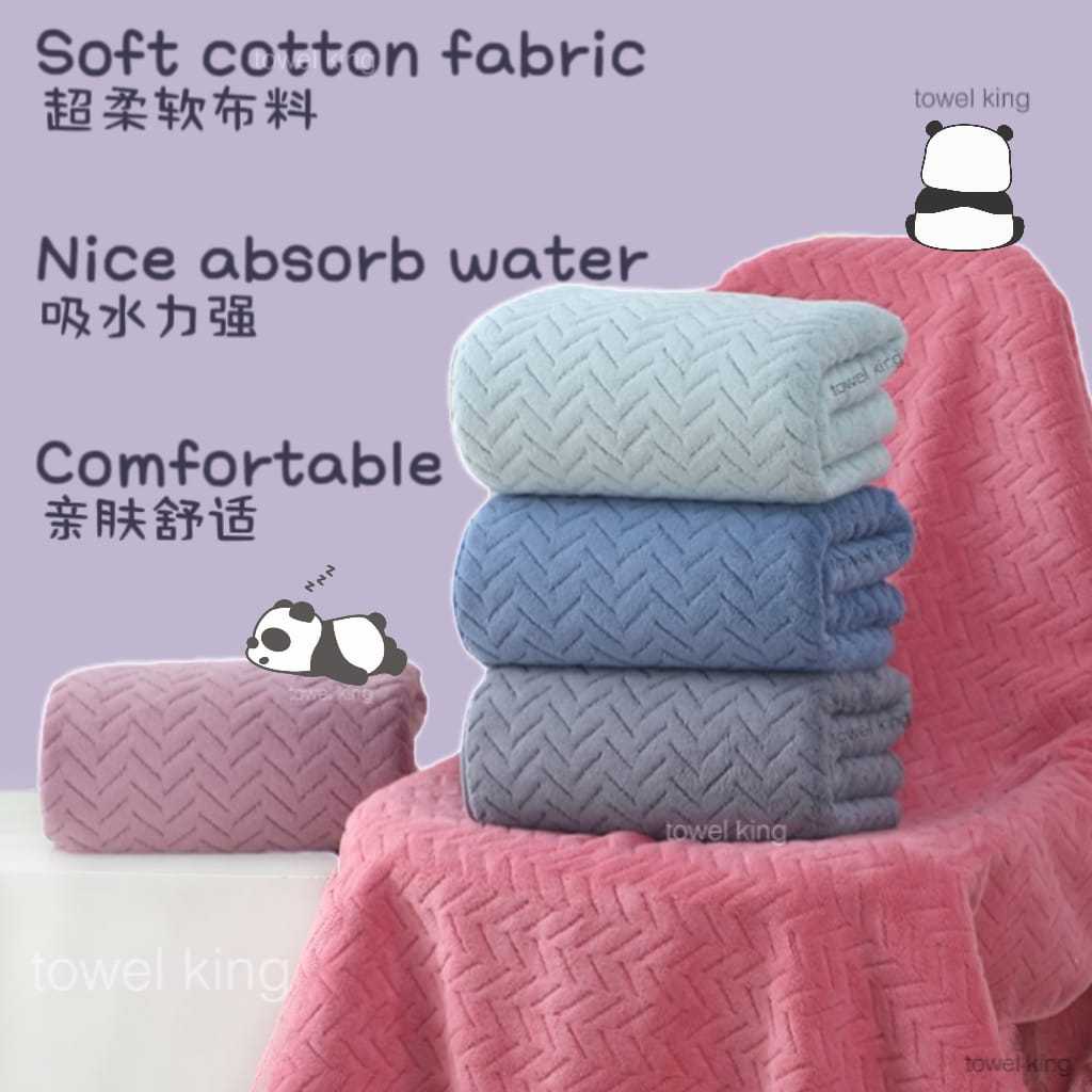 TOWEL COTTON FIBER TUALA MANDI CEPAT KERING SERAP AIR CEPAT DAN ...