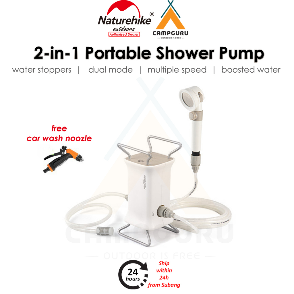 Naturehike 2 in 1 Vehicle Car Mounted Camping Bath Shower Water Pump ...