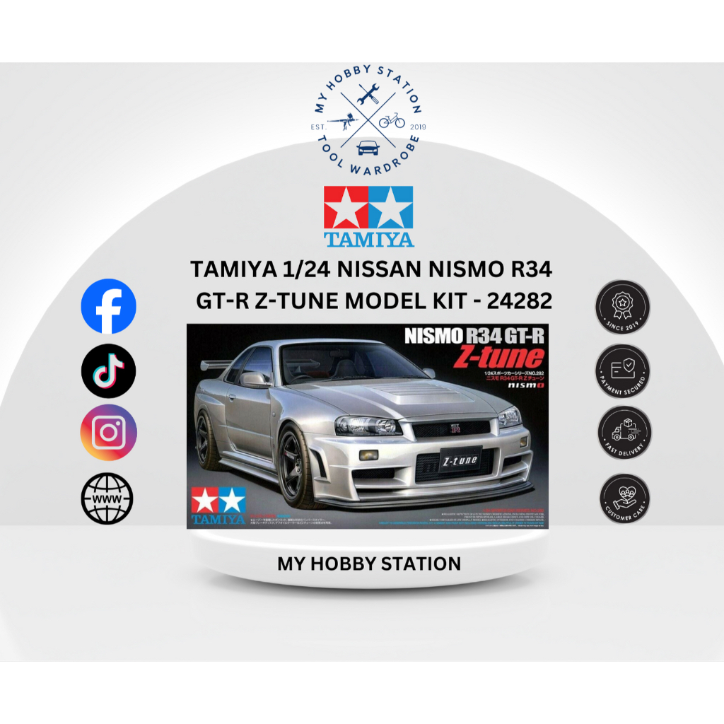 TAMIYA 1/24 NISSAN NISMO R34 GT-R Z-TUNE MODEL KIT - 24282 | Shopee Singapore