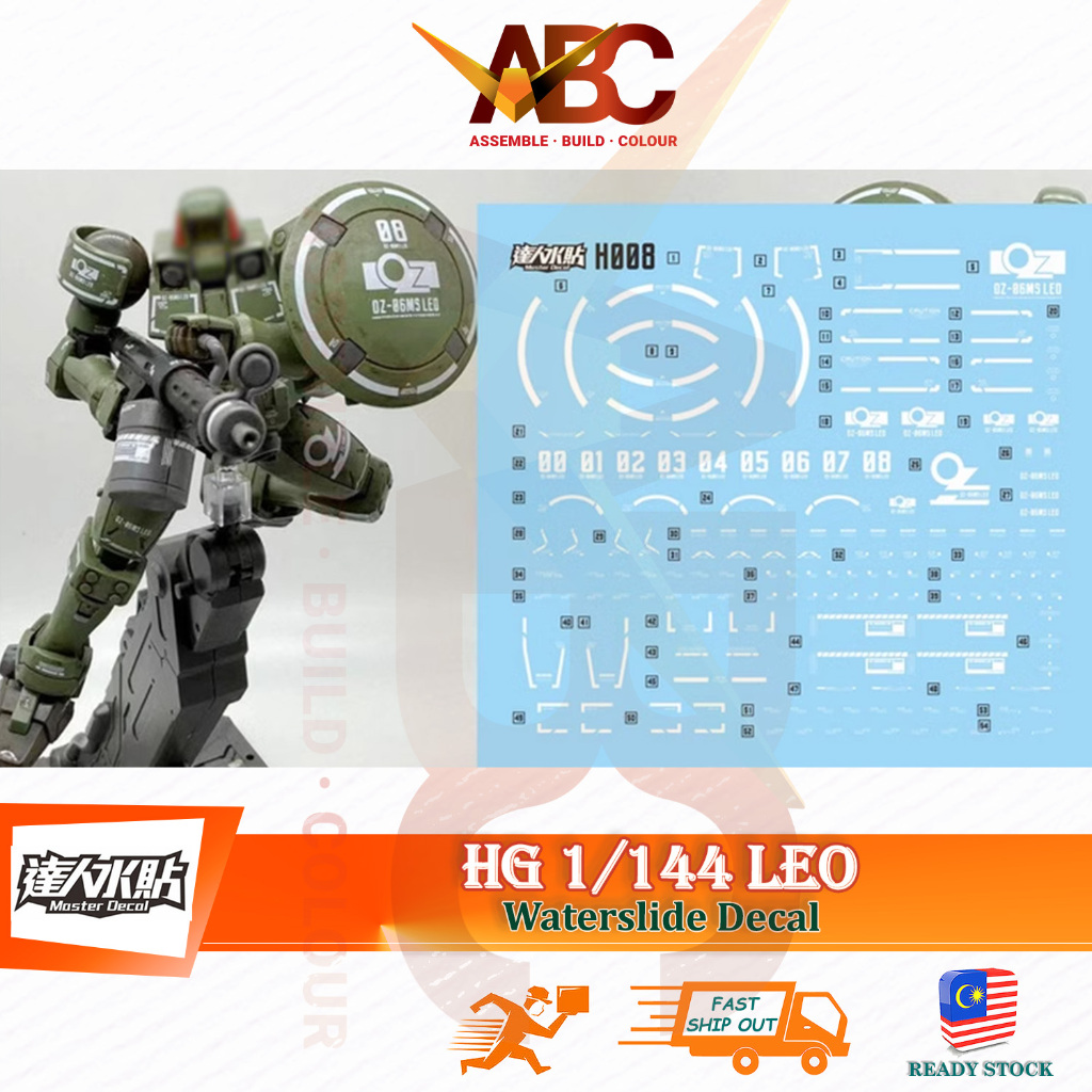 ((Master) Waterslide Decal-HG 1/144 OZ-06MS Leo Model Kit Water Storage H008 Leo Leo Gundam ...