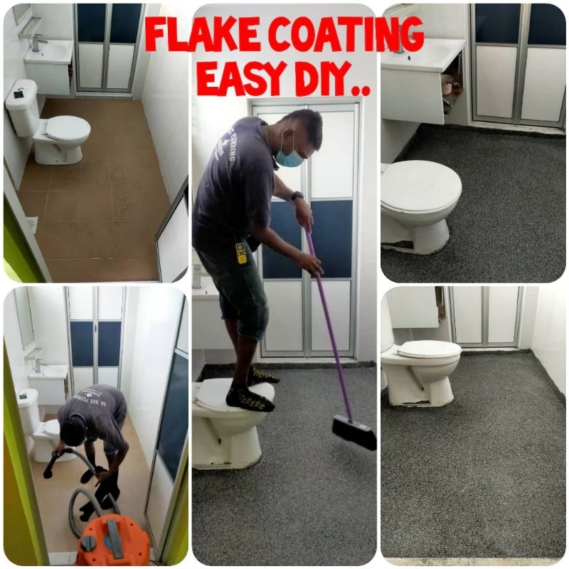 FULL SET Federal Paint Epoxy Flake Coating Epoxy Toilet Tile Floor ...