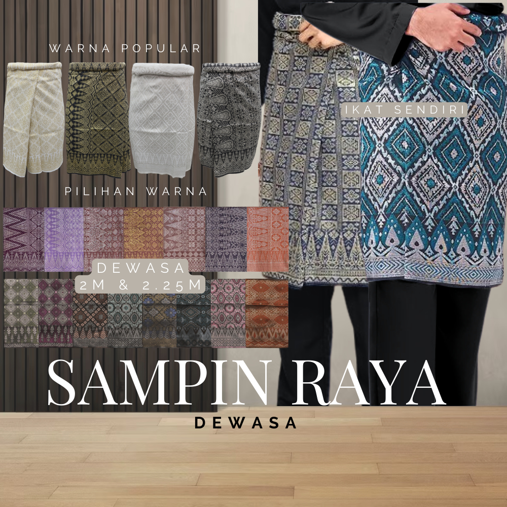 SAMPIN RAYA ADULT SONGKET (HAPIN RAYA) 2m / 2.5m - ACCORDING TO ADULT ...