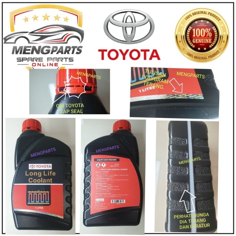 TOYOTA LONG LIFE RADIATOR COOLANT (PINK) 1LITER 08889-1L | Shopee Singapore