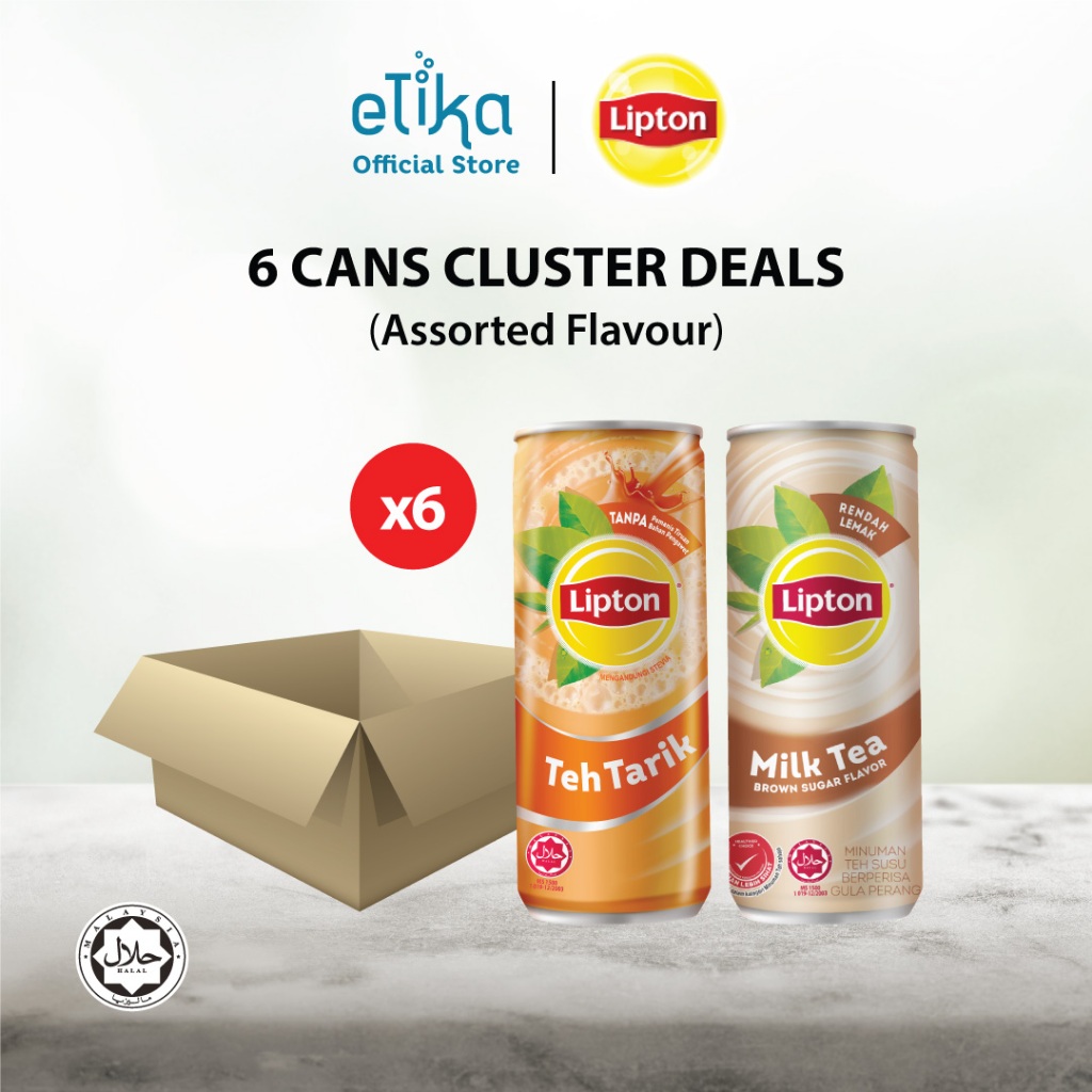 Lipton Milk Tea/Teh Tarik 240ml x 6 cans (M. Cluster) | Shopee Singapore