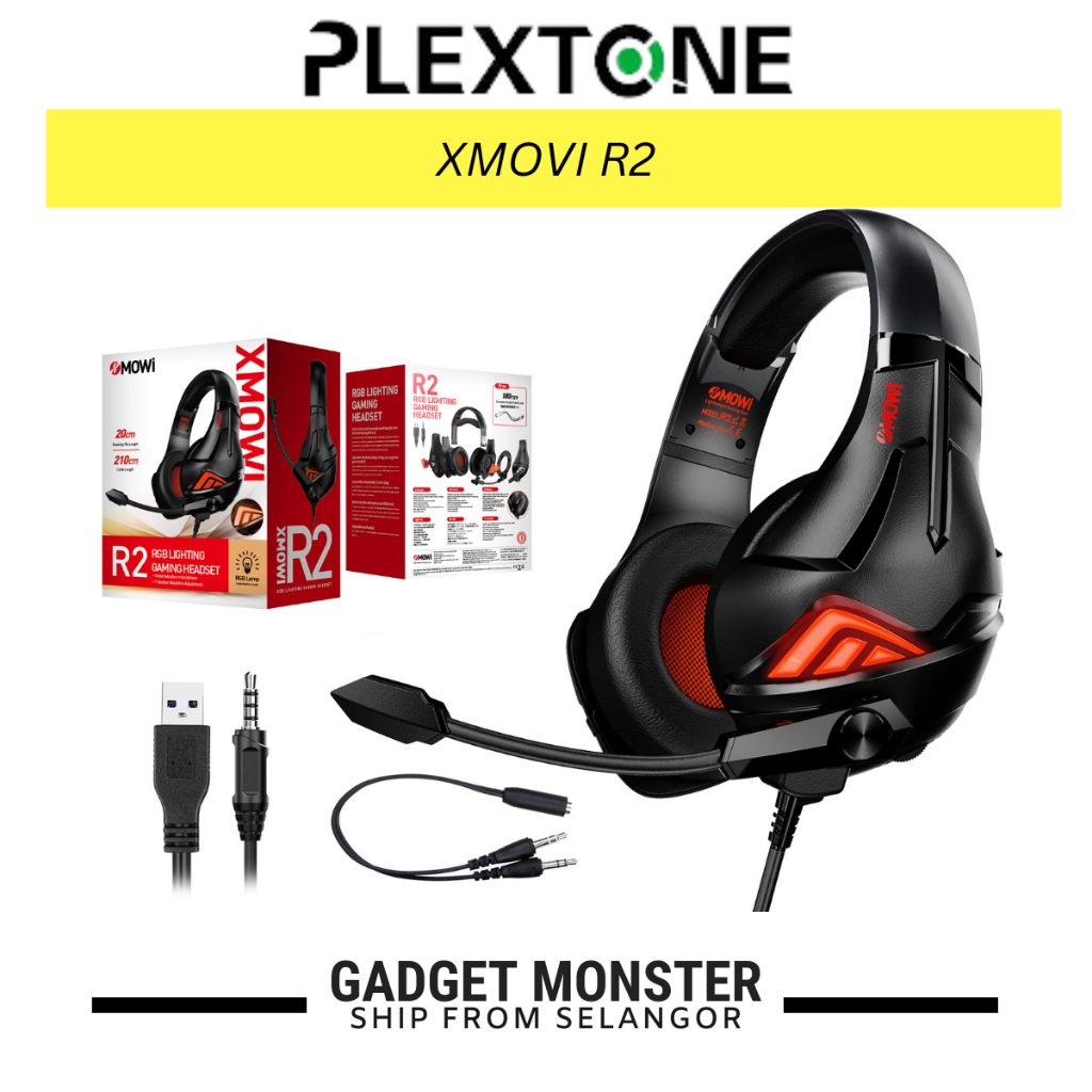 PLEXTONE XMOVI R2 RGB Lamp Rotary Mic with Noise Cancelling Microphone ...