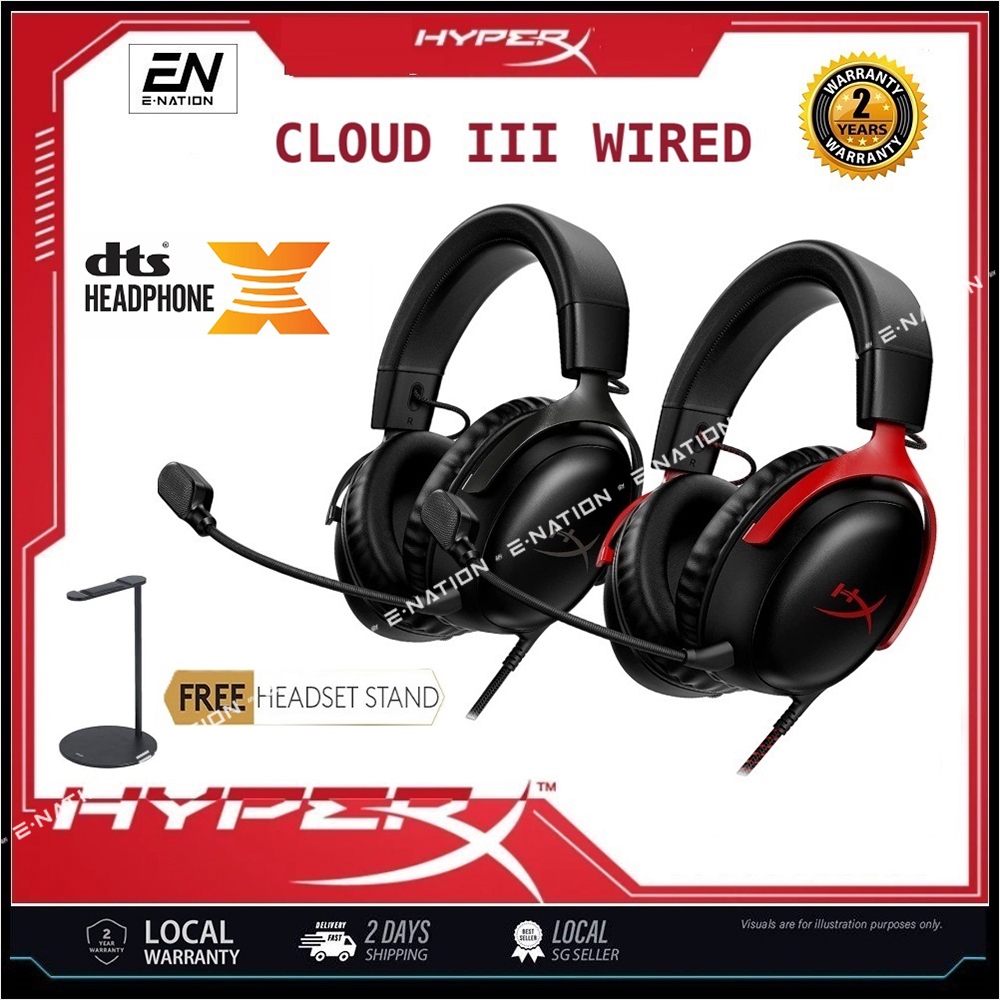 HyperX Cloud III Wired Gaming Headset 3.5mm Type C - PC PS5 PS4 Xbox ...