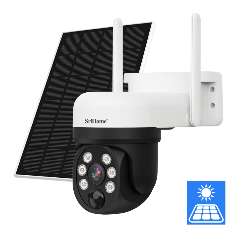 4MP Solar CCTV Security Camera – SriHome DH006 2K WiFi Wireless Outdoor ...