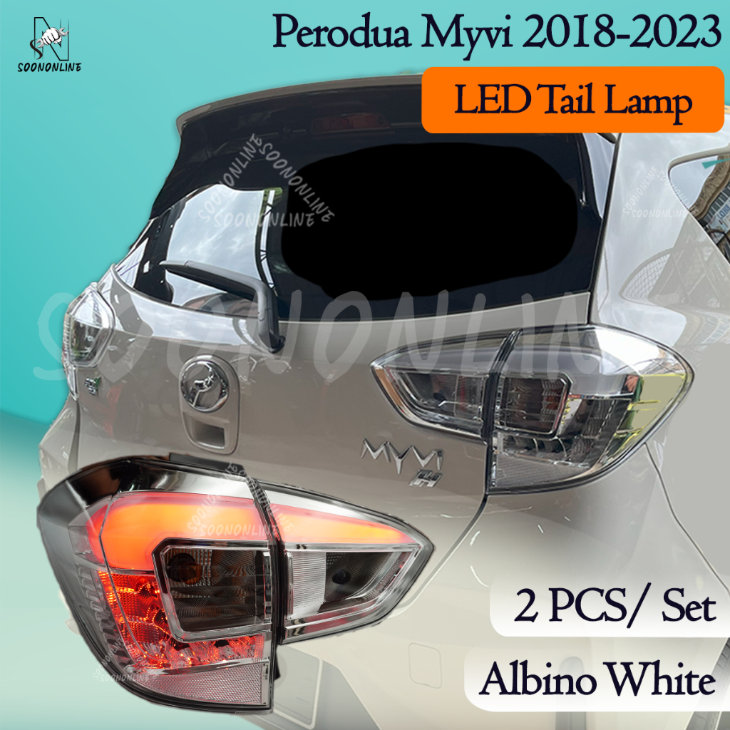 Perodua Myvi G3 Tail Lamp V2C - Albino White (2018-2023) Lampu Belakang ...