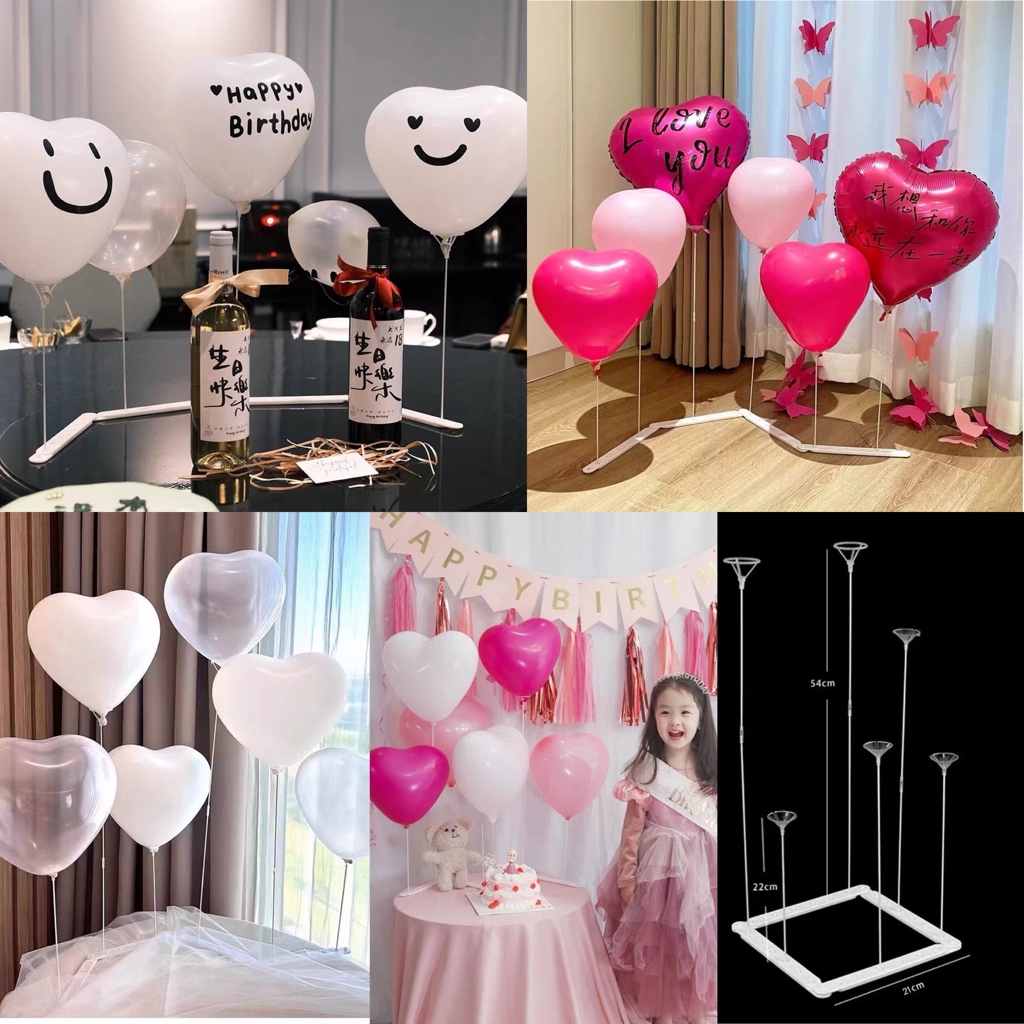 Latex Foil Balloon Stand Set Kit With Base Bracket Holder Table ...