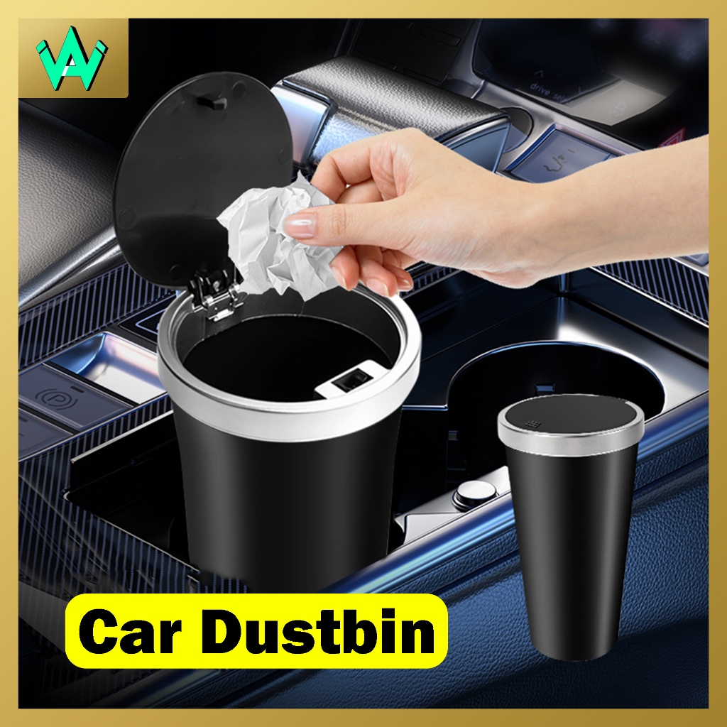 Car Dustbin Mini Car Trash Bin Can Cup Size Front Row Mini Storage ...