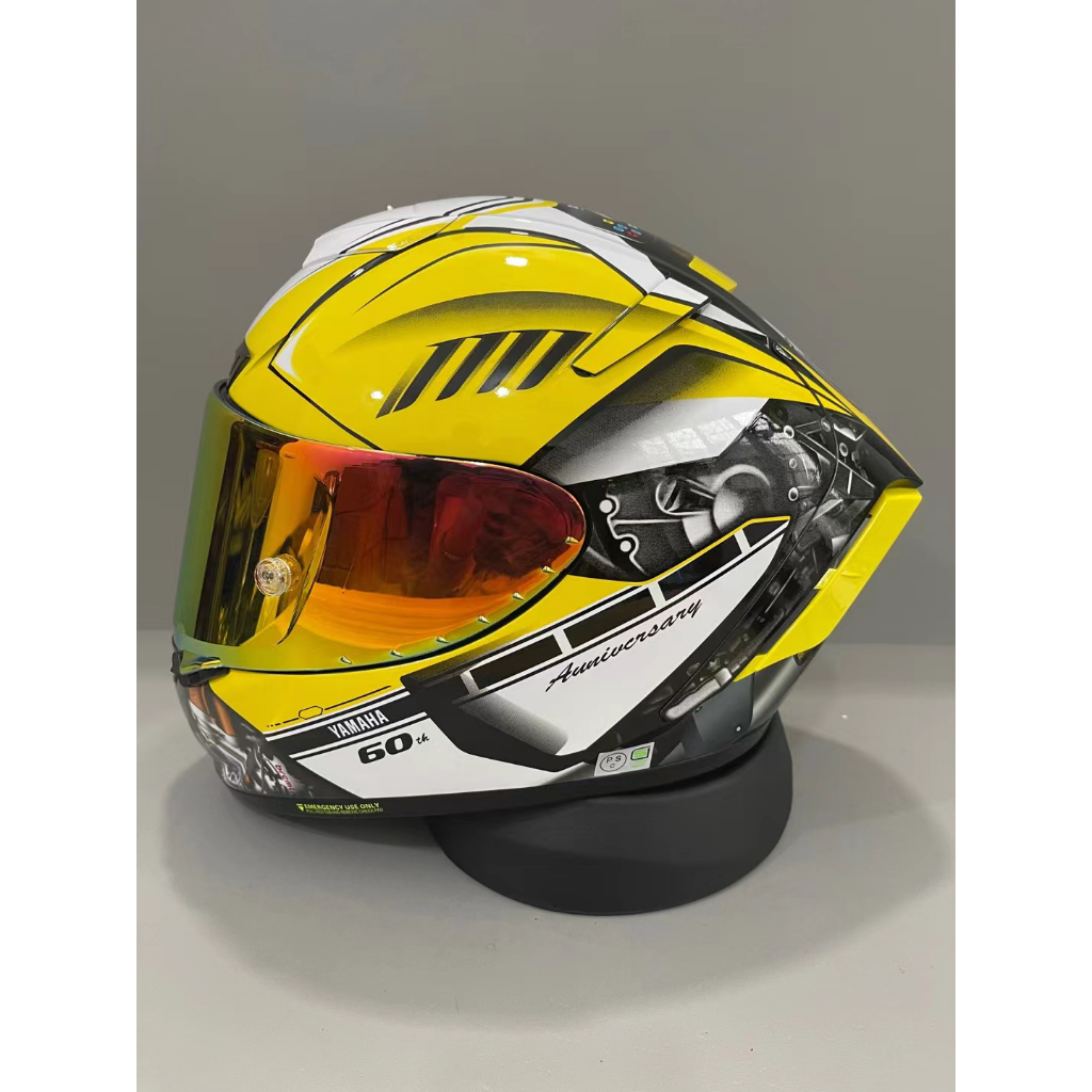 SHOEI X14 Yamaha R1 R1m Yellow Japan 60th Anniversary Motorcycle Motor ...