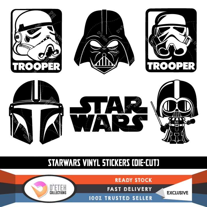 STARWARS | Trooper | Boba | Vader Logo Symbols Vinyl Stickers | Shopee ...