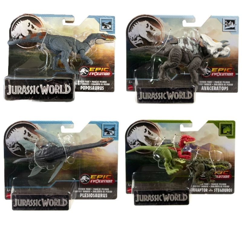 Mattel Jurassic World Epic Evolution Poposaurus, Plesiosaurus ...