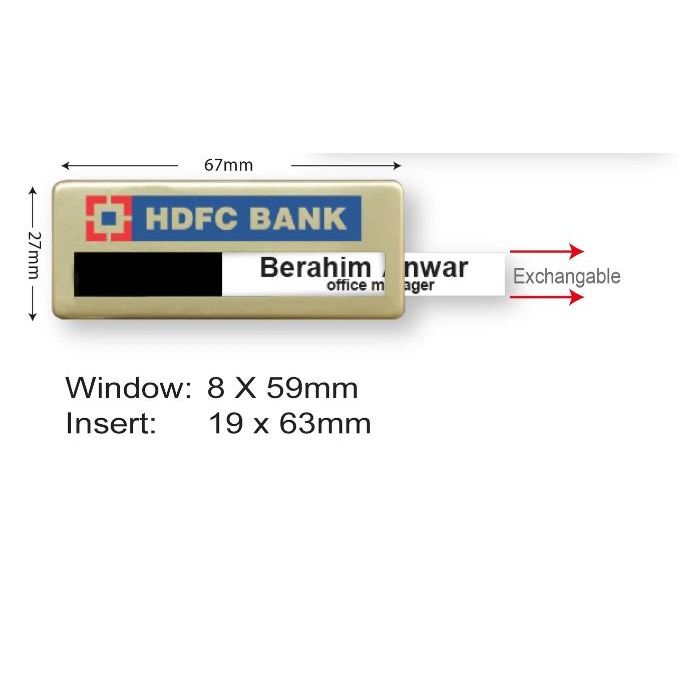 Reusable Name Tag with Pin and clip (Custom made/ Personalized Metal ...