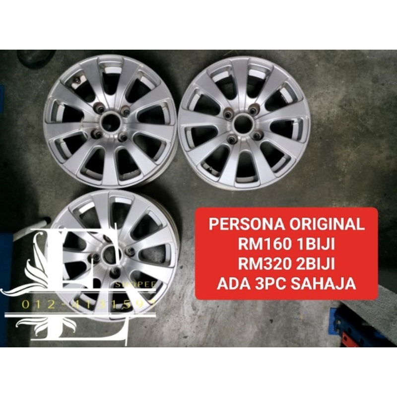 USED SPORT RIM 15 INCH PERSONA RM160 1BIJI HARGA | Shopee Singapore
