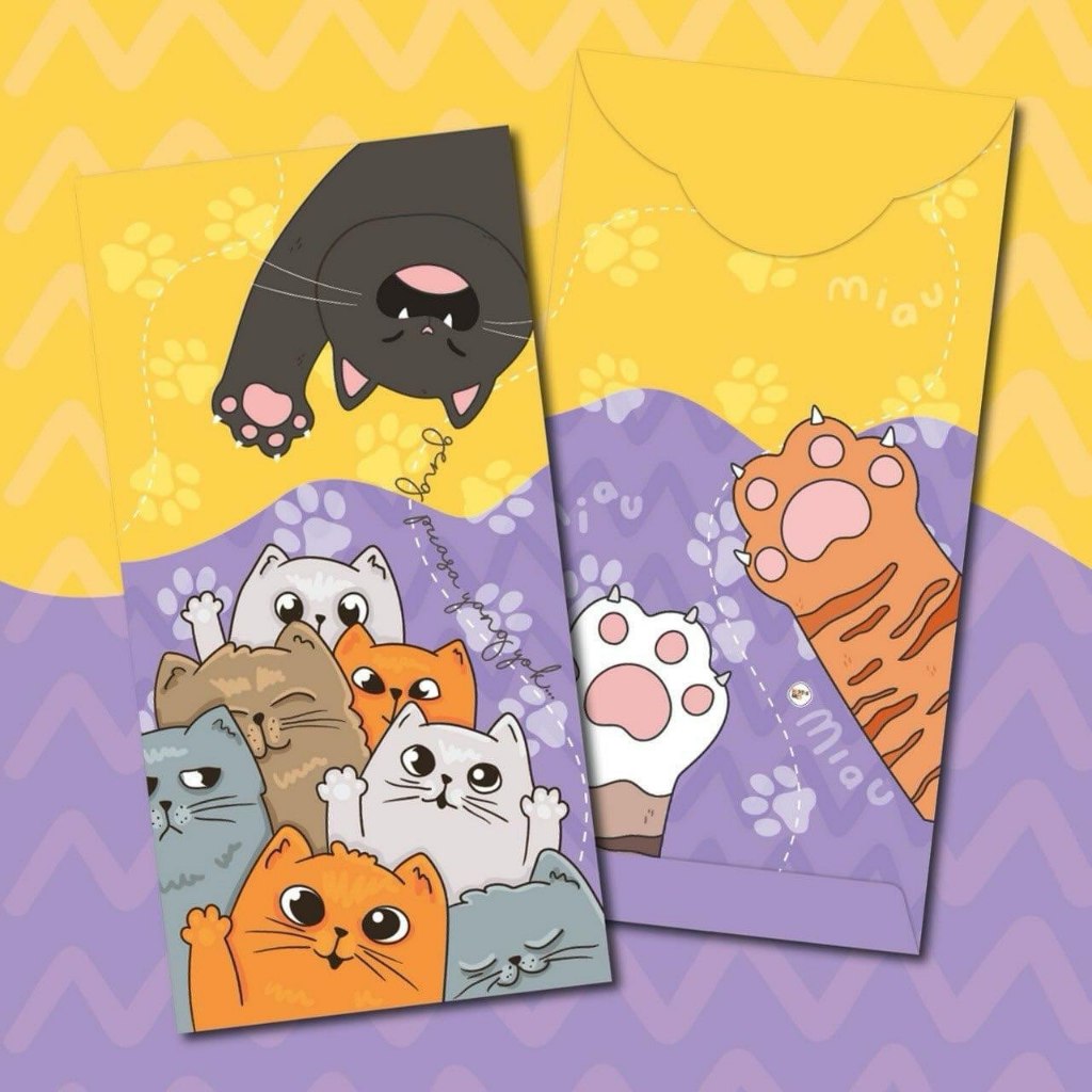Sampul Duit Raya Premium 2024 | Meow Raya | | Shopee Singapore