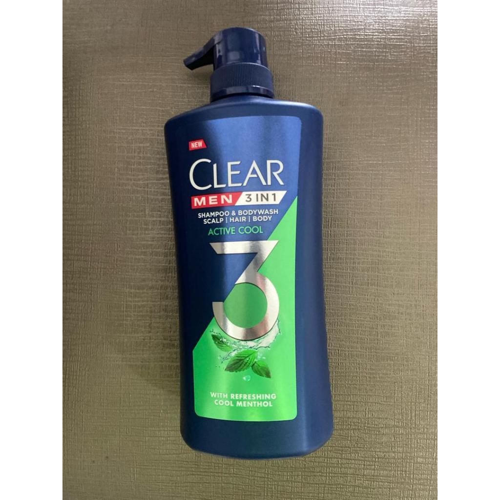 Clear Men 3in1 Body Wash & Shampoo Active Cool 618ml | Shopee Singapore