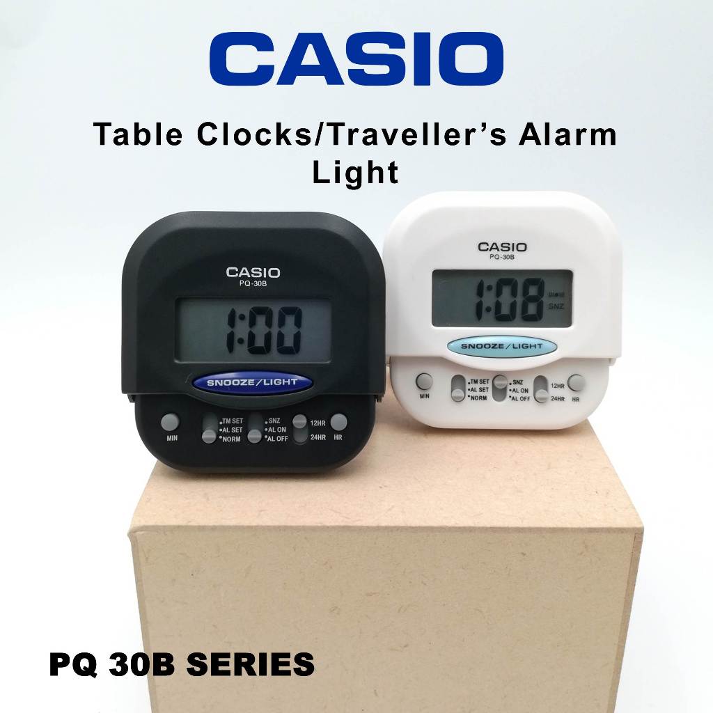 Casio PQ-30B Small Size Digital Alarm Clock AUTHENTIC 100% | Shopee ...